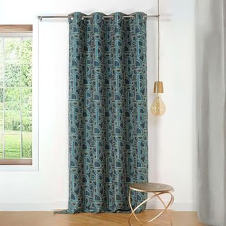 HOME MAISON Homemaison - Rideau dameublement au style de lOrient Express Bleu 135x240 cm