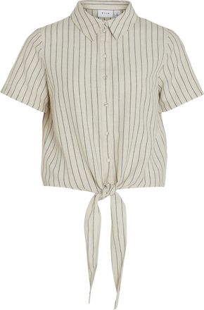 Vila Viprisilla Striped S/S Knot Shirt