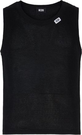 GCDS Gestricktes Trägershirt - Schwarz