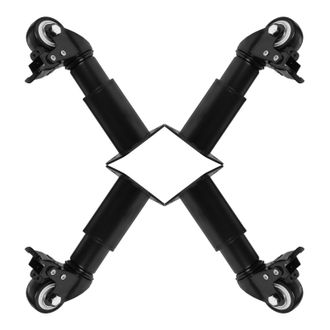 SOLUSTRE 4 St&uuml;ck Verstellbare Metall m&ouml;belf&uuml;&szlig;e mit Drehbaren Lenkrollen Robuste Tisch Schrankbeine H&ouml;henverstellbar Geeignet f&uuml;r Sofa Bett Wohnzimmertisch und 