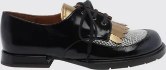 Chie Mihara Jeripa Derby-Schuhe aus geb&uuml;rstetem Leder mit Fransen und runder Kappe