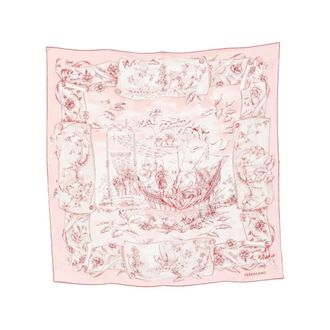 Ferragamo Seidentuch mit Grafikprint - - Accessories - Damen - Rosa - ONE SIZE