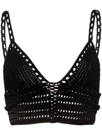 Iro brassière Kleo en crochet - Noir