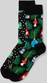 Happy Socks Regular Fit Socken mit Logo-Print Modell Holiday Tree