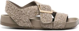 Loewe Femme, Chaussures, Brun, Taille: 36 EU Ease Textured Strap Sandales