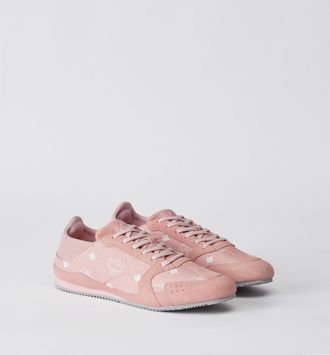 MCM Sneaker Federlite aus Nylon und Veloursleder SOFT PINK NYLON