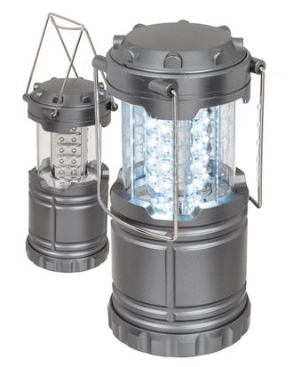 Out of the Blue Faltbare Camping-Leuchte - platzsparende LED-Laterne mit Trageb&uuml;gel - batteriebetriebenes Outdoor-Licht ca. 8,5&times;25 cm - f&uuml;r Camping, Zelt & Reisen