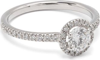 Loyal.e Paris 18kt Solitaire Absolu.e Couronne Wei&szlig;goldring mit Diamanten - Silber