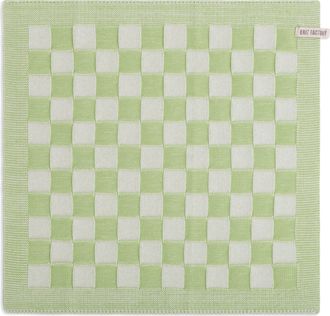 Knit Factory K&uuml;chentuch Block - K&uuml;chenhandt&uuml;cher - Abtrockent&uuml;cher f&uuml;r die K&uuml;che - K&uuml;chen Must Haves - Block Motiv - Ecru/Spring Green - Hellgr&uuml;n - Traditioneller 