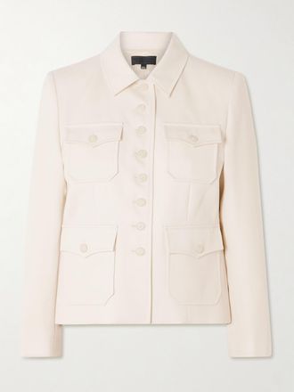 Nili Lotan Jamison Jacke Aus Woll-twill - Ecru
