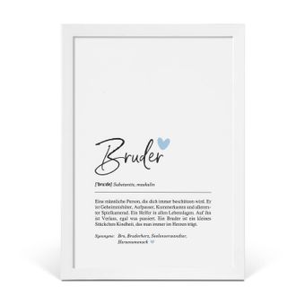 Fj&auml;llr&auml;ven Definition Poster & Kunstdrucke | Weihnachtsgeschenke Bruder Geschenk | Wandbilder Wohnzimmer | Weihnachten Geschenke f&uuml;r Bruder Geburtstag | Wanddeko