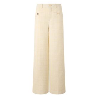 Gucci Tweed Baumwoll-Karo-Hose - - Trousers - Damen - Beige - M