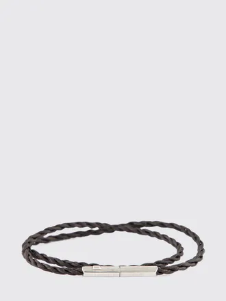 Bottega Veneta Double Rope Armband aus gewebtem Nappaleder und Silber