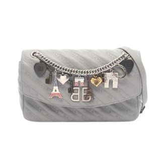 Balenciaga Pre-owned BB Round Leder Schultertasche - - Pre-owned - Damen - Grau - ONE SIZE
