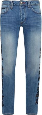 Philipp Plein Homme, Jeans, Bleu, Taille: W30 Straight Cut Gothic Plein Jeans