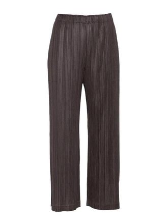 Pleats Please Issey Miyake Pantalons D&eacute;contract&eacute;s - Bronze