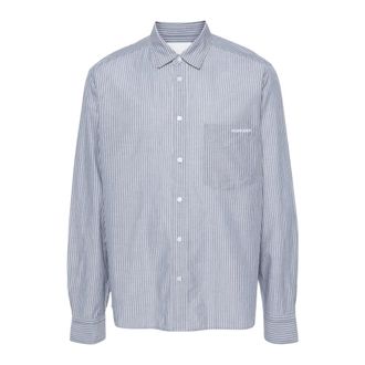 Isabel Marant Blau Wei&szlig; Gestreiftes Baumwollhemd - - Shirts - Herren - Blau - S