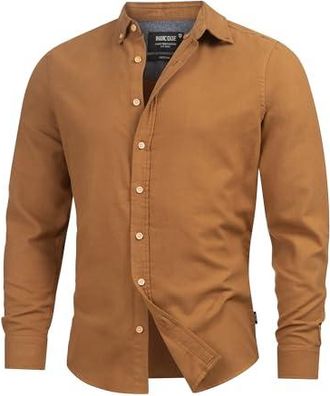 Indicode Hommes Riverside Shirt | Chemise à Carreaux avec col boutonné Rubber M
