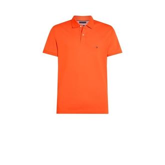 Tommy Hilfiger gerades Polo aus Baumwoll-Piqué in Orange