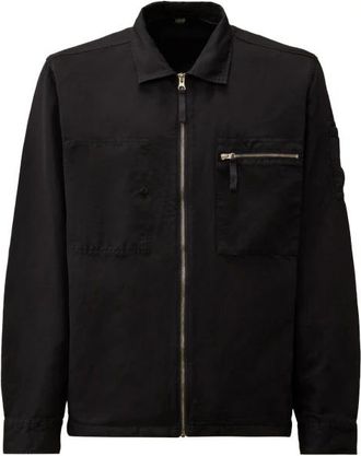 C.P. Company C.p. Company, Homme, Vestes, Bleu, Taille: XL Overshirt &agrave; poches zipp&eacute;es