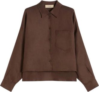 Max Mara Femme, Vestes, Brun, Taille: 36 FR Veste en toile de lin pur