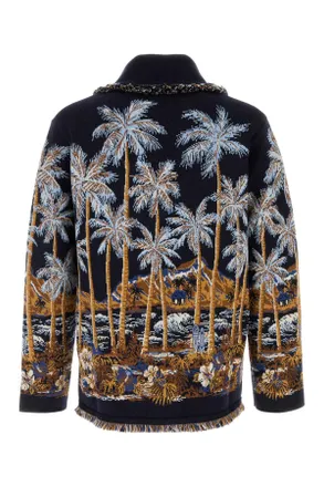 Alanui Diamond Cardigan - Navy