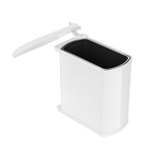 Hailo Abfallsammler 3418001 | Mülleimer Uno 18 L iter schwenkbar | Ab 45cm Schrank mit Drehtür montierbar | Einbau Abfalleimer Inneneimer Schwarz Stahlblech