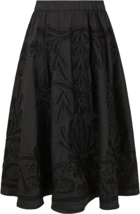 P.A.R.O.S.H. P.a.r.o.s.h., Femme, Jupes, Noir, Taille: 38 FR Jupe Brodé