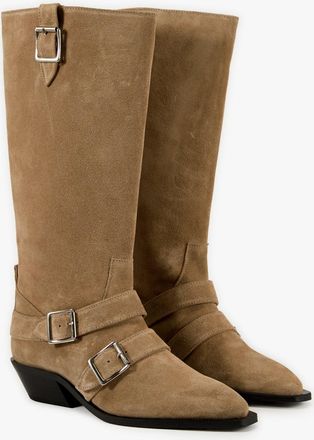 Alohas Bottes Ryder &agrave; talons en cuir daim