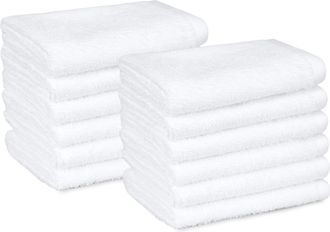 Amazon Basics baycheers AmazonBasics Cotton Washcloths - 12-Pack - White