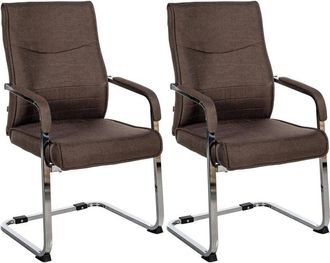 Clp 2er Set Besucherstuhl Hobart braun Stoff