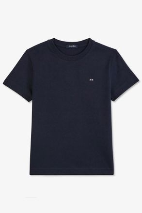 Eden Park T-shirt Bleu Marine &Agrave; Broderie Noeud Dos