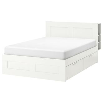 IKEA BRIMNES Bettgestell, Kopfteil und Schublade