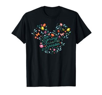 Disney Mickey Mouse Spring Into The Season Flower Icon T-Shirt