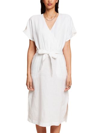 Esprit Damen 043EO1E308 Kleid, 100/WHITE, 38