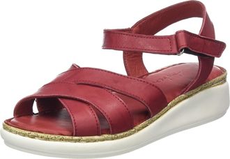 Andrea Conti Damen Sandalette Sandale mit Absatz, Bordo, 37 EU