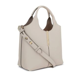 Tod's Rolled-Handle Calfskin Tote Bag - Beige