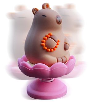 Generico Mit oszillierendem Kopf - Autodekoration mit elastischer Bewegung, Spielzeugstatue für den Schreibtisch, bezauberndes Fahrzeug, Skulptur der lächelnde