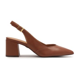 Kazar Braune Pumps auf einem Pfosten mit offener Ferse - - Shoes - Damen - Braun - 38 EU