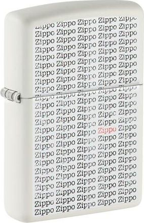 Zippo Sturmfeuerzeug - Logo, White Matte, Color Image - Nachf&uuml;llbar - Wiederverwendbar - Windfestes Design - Geschenkbox - Made in USA