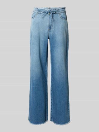 Buena Vista Barrel Fit Jeans mit Fransen und Schn&uuml;rung
