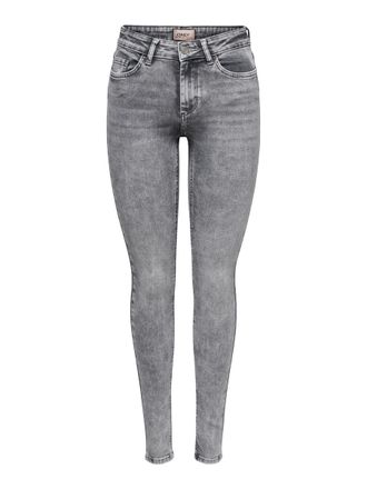 Only Damen ONLBLUSH Life MID SK TAI918 NOOS Jeans, Light Grey Denim, 34 (Small)