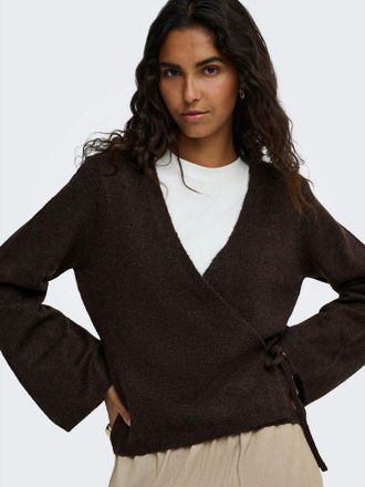 Jacqueline de Yong Strickjacke JDYSUPER BECKY L/S WRAP CARDI KNT NOOS Materialmix