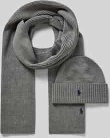Polo Ralph Lauren Schal und M&uuml;tze aus Wolle im Set mit Geschenkbox