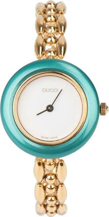 Gucci Uhr - Gucci Gold Tone Change Bezel White Dial 11/12.2 Wo - Gr. unisize - in Gold - f&uuml;r Damen