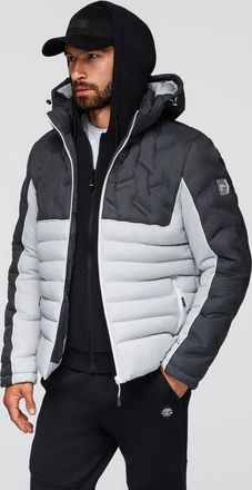 Ombre Steppjacke Gesteppte Herrenjacke mit abnehmbarer Kapuze