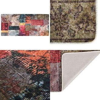vidaXL Vidaxl - Tapis lavable antidérapant Patchwork 80x300 cm Multicolore - Tapis Design - Tapis Multicolore - Tapis Salon - Tapis Chambre - Tapis Entrée