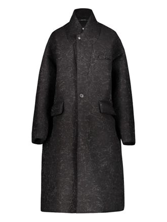 Maison Margiela manteau en jacquard - Noir