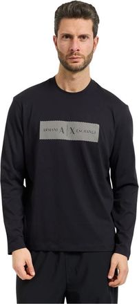 A|X Armani Exchange Homme, Tops, Bleu, Taille: 2XL T-shirt &agrave; manches longues