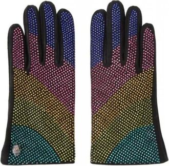 Kurt Geiger Femme, Accessoires, Multicolore, Taille: L Kensington Crystal Gloves